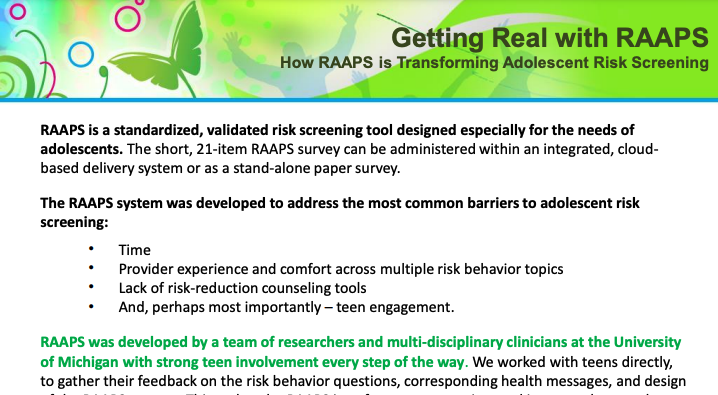 RAAPS Risk Screening Assessment - AMCHP